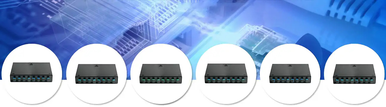 8 ports Full Loaded Fixed Rack mount Fiber patch panel